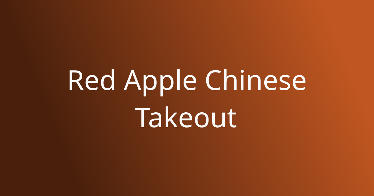 Order Authentic Chinese Online | Red Apple Chinese Takeout - Pickup or ...